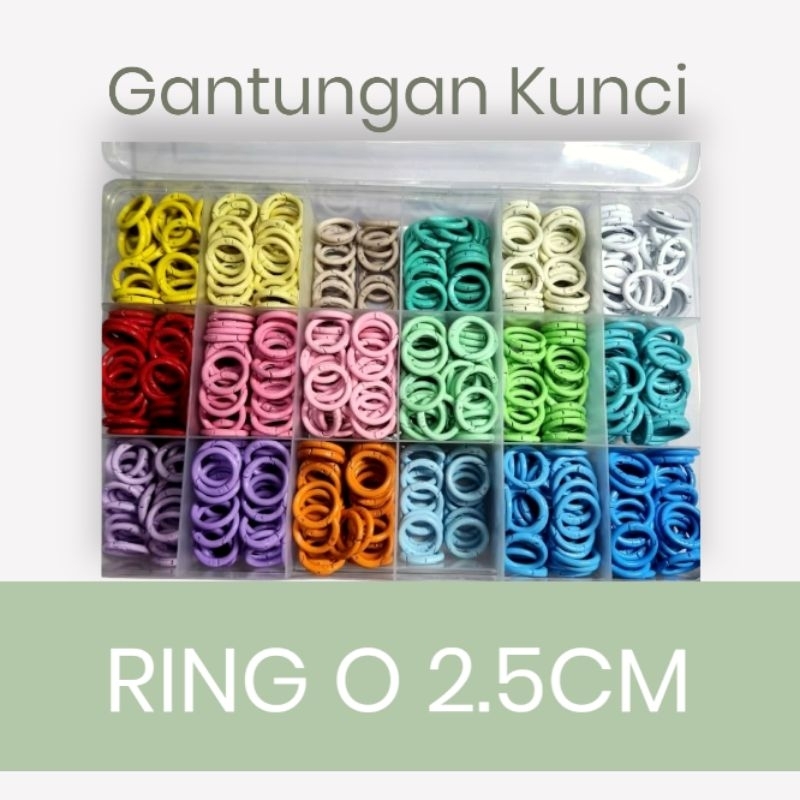 Jual Ring O Ring Bulat Gantungan Kunci Hook 24mm Lot Klip Kait Lobster ...