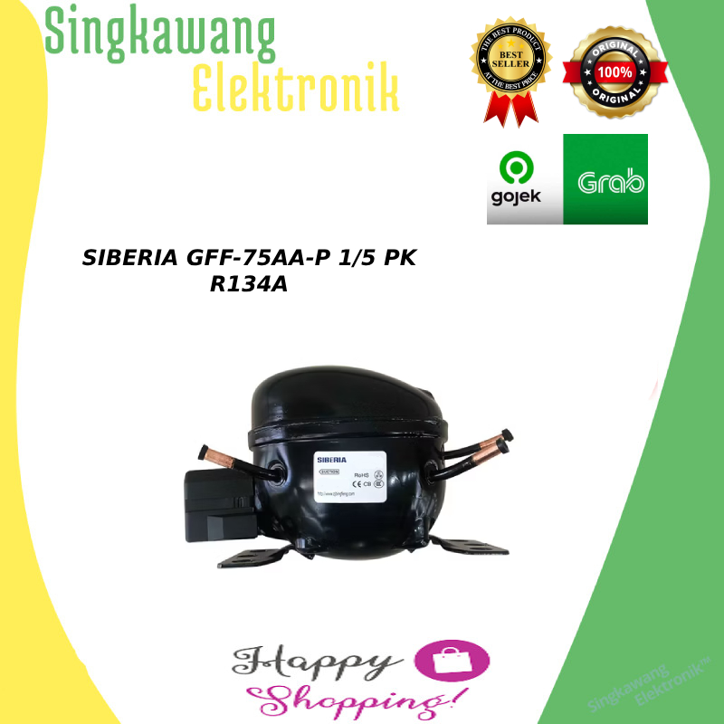 Jual KOMPRESOR KULKAS SIBERIA GFF-75AA-P 1/5 PK R134A | Shopee Indonesia