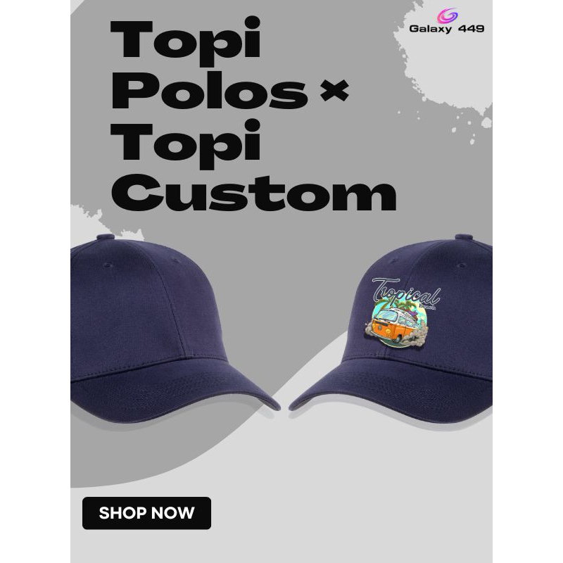 Jual Topi Polos + Sablon Custom 1 Sisi | Shopee Indonesia
