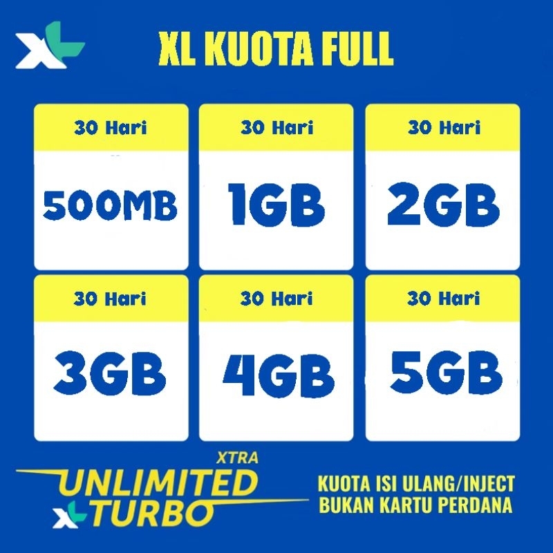 Jual PAKET DATA XL FULL KUOTA 24JAM 30 HARI KUOTA XL MURAH | Shopee Indonesia