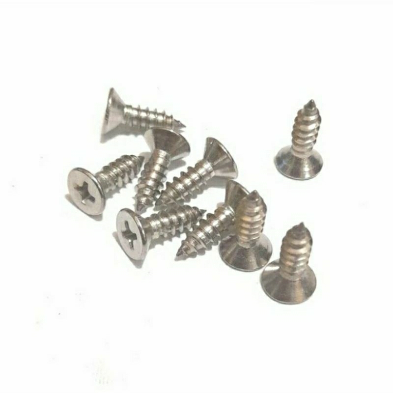 Jual Skrup stainless steel 304 FH/FAB 8×3/4 (100 pcs) | Shopee Indonesia