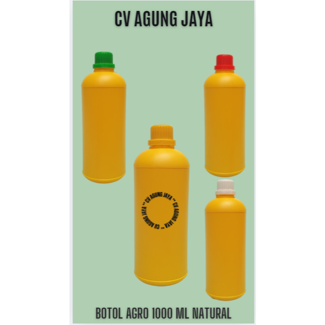 Jual Botol Agro 1000 ml Kuning Hdpe / Botol Pupuk / Botol HDPE / Botol ...