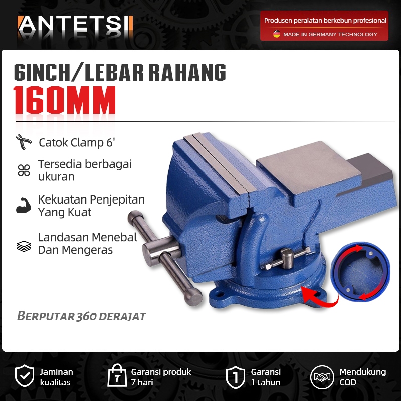 Jual ANTETSI Catok Clamp 6'' / catok paron / Ragum Klem / Catok Meja ...