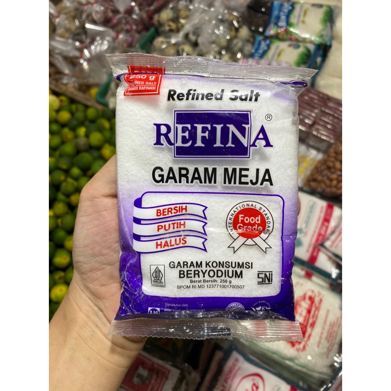 Jual Garam Refina | Garam Meja | Refined Salt | Garam Konsumsi | 250g ...