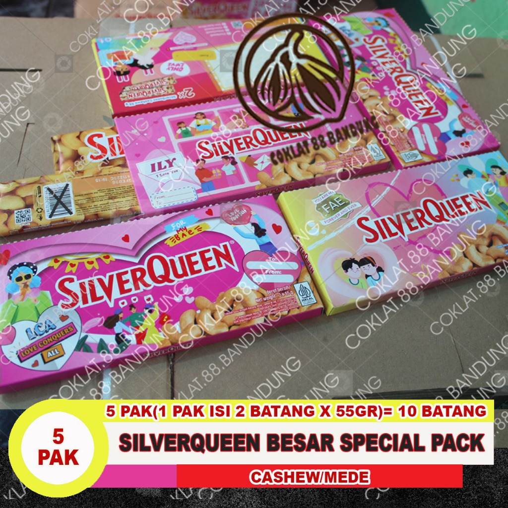 Jual SILVERQUEEN 1 BOX 55gr ex 58gr ISI 10 PCS, COKLAT SILVERQUEEN 55 gr 58 GRAM Cokelat Silver ...