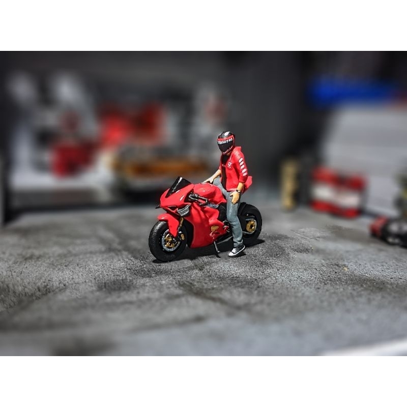 Jual miniature motor + figure 1/64 scale (set) ae444 | Shopee Indonesia