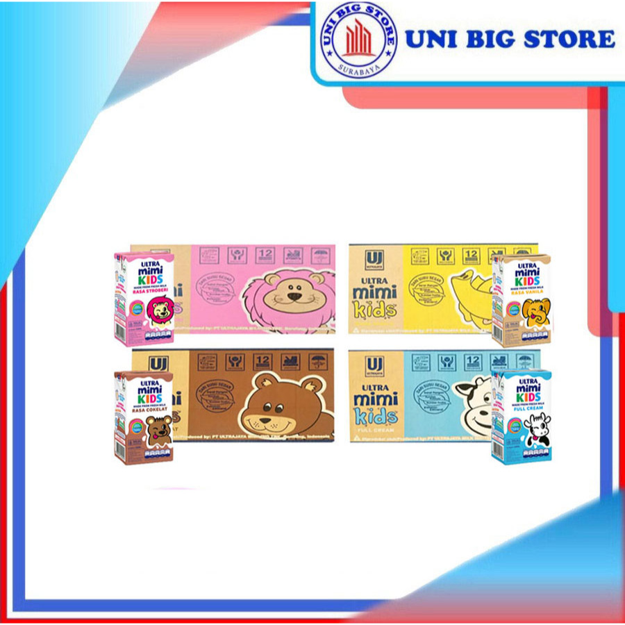 Jual Susu ULTRA MIMI UHT Milk 125 ml DUS BOX Vanilla - Full Cream ...