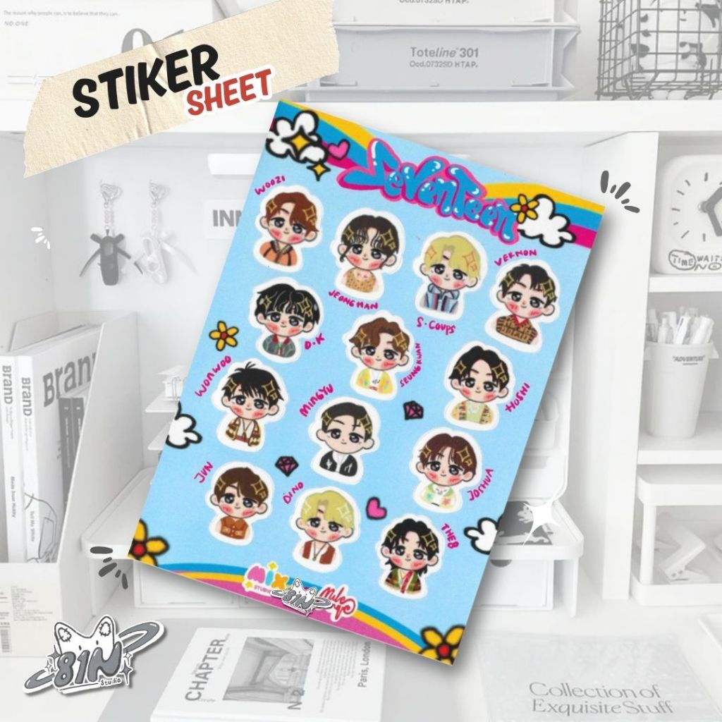 Jual SEVENTEEN Stiker Sheet (SNK05) | Series SEVENTEEN | Sticker Deco ...
