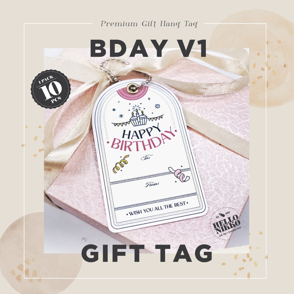 Jual BIRTHDAY V1 bday GIFT TAG - Hang tag kartu ucapan kado sticker ...