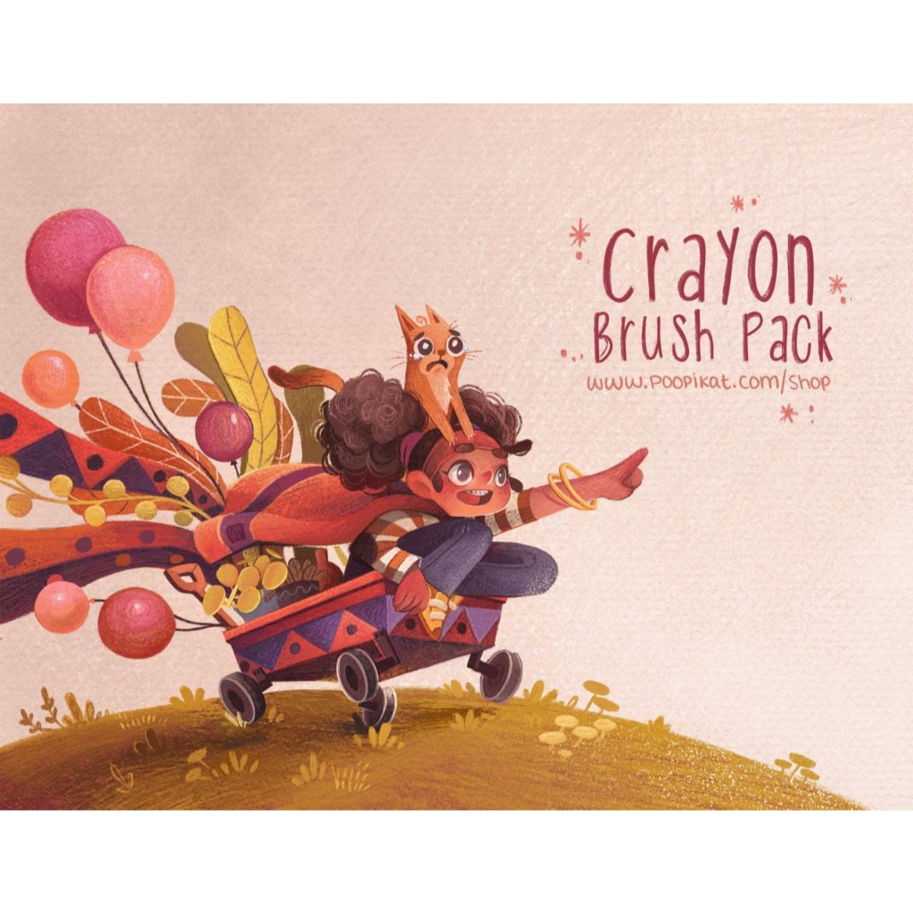 Jual Procreate Brush - Crayon Brush Pack | Shopee Indonesia