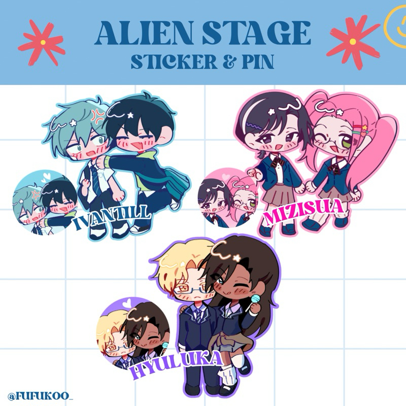Jual ALIEN STAGE/ALNST IVAN TILL MIZI SUA STICKER & PIN | Shopee Indonesia