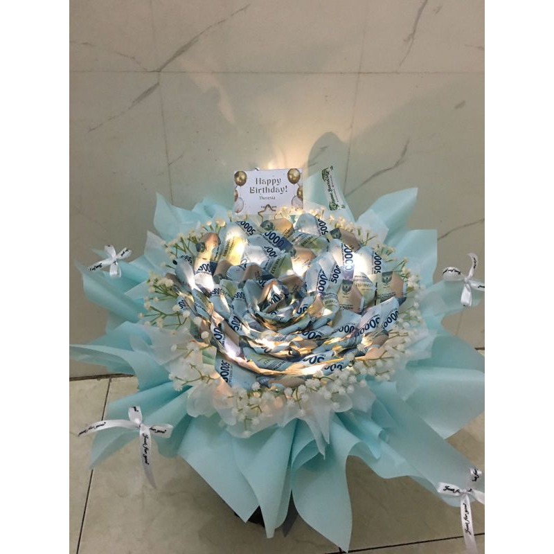 Jual money bouquet round, buket uang bunga,bouquet money,buket uang ...