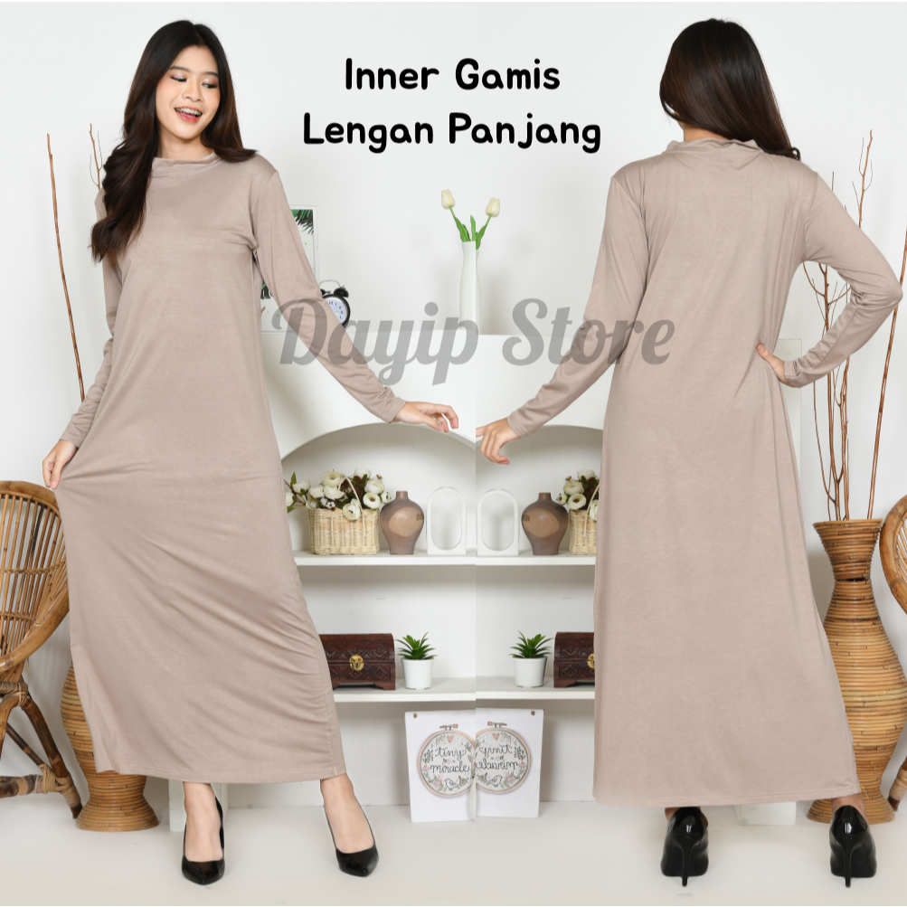 Jual Baju Gamis Inner Gamis Manset Gamis Polos Lengan Panjang Polos ...