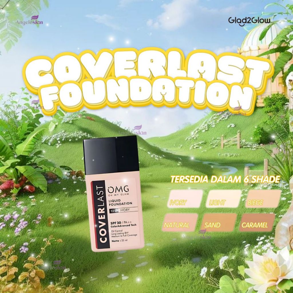 Jual ANGELO SKIN OMG CoverLast Liquid Foundation Alas Bedak SPF 20 PA++ ...