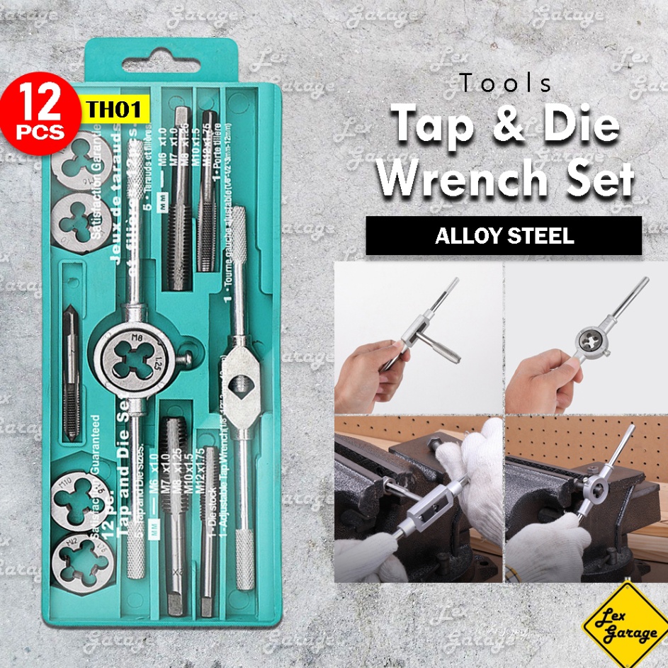 Jual Special Surprise Hand Tap Die Set Alat Senai Snai Tapping Alat Pembuat Drat Baut Pipa ...