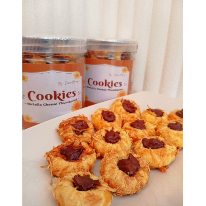 Jual Kue Kering Nutella Cheese Thumbprint Cookies HOMEMADE Cookies ...