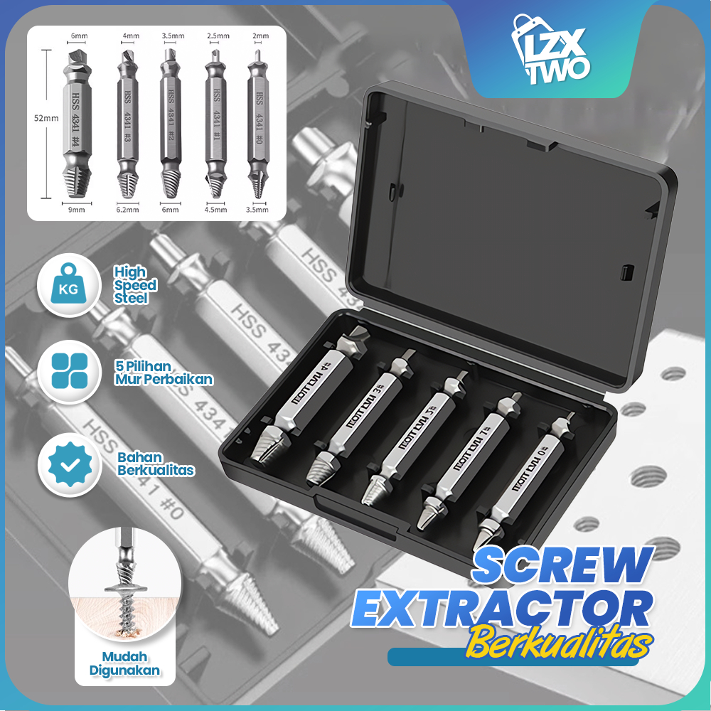 Jual HSS 4341 MP Broken Striped Screw Remover Pencabut Baut Rusak ...