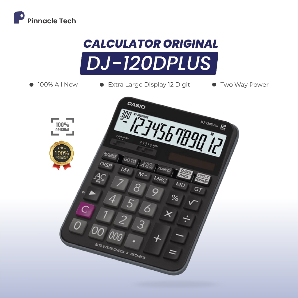 Jual Kalkulator Casio DJ 120 D Plus Check Correct Original Garansi ...