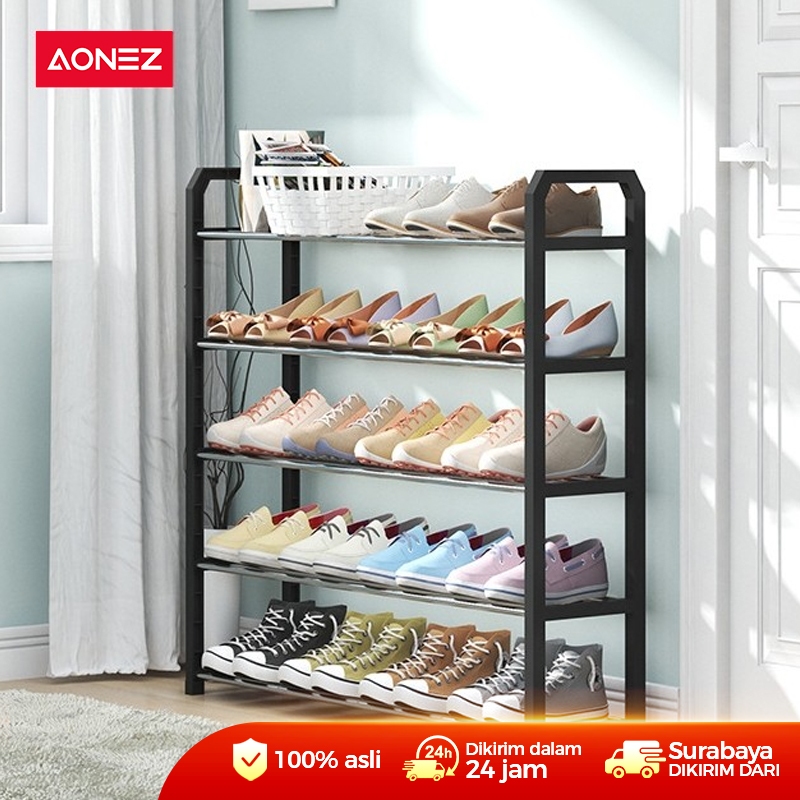 Jual AONEZ Rak Sepatu Rak Sepatu Estetik Rak Sandal Dan Sepatu Tempat ...