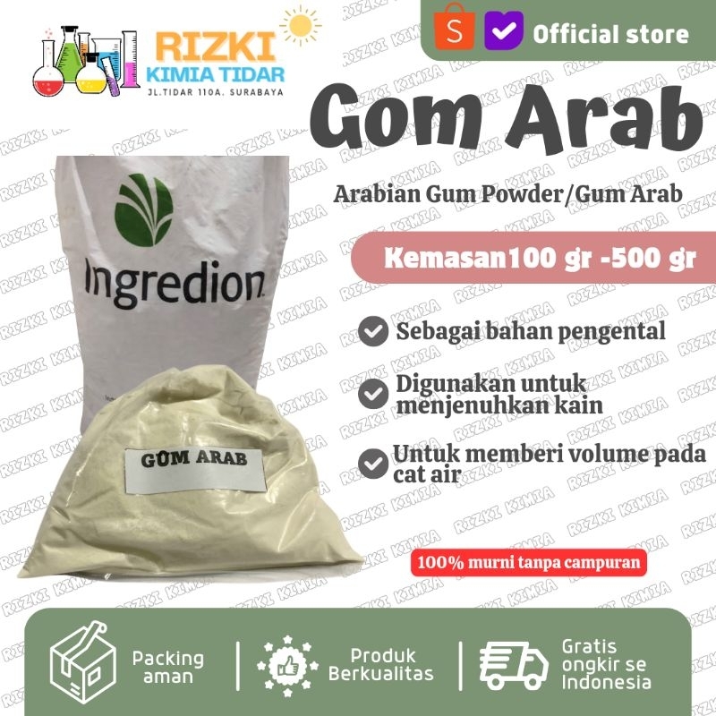 Jual Gom Arab Gum Arab Bubuk Arabian Gom Powder | Shopee Indonesia