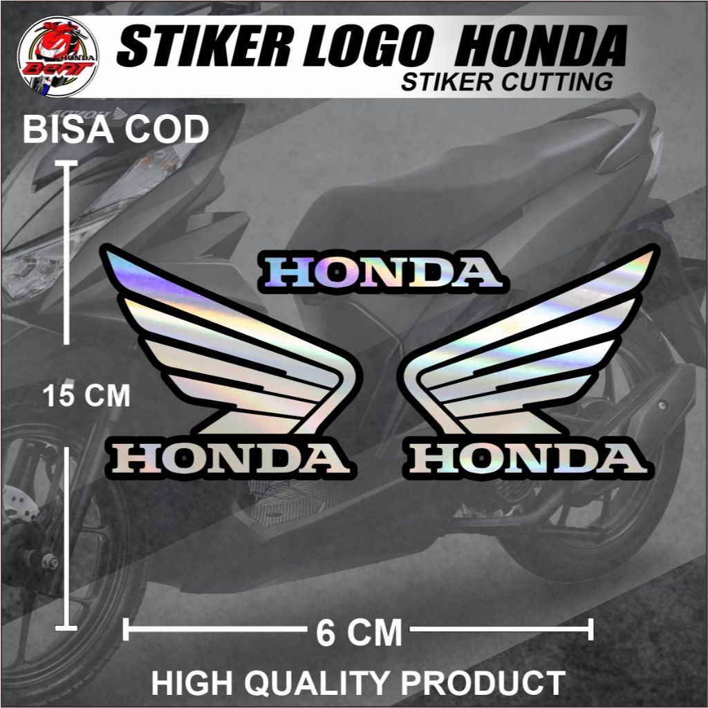 Jual Stiker Logo Honda Bisa Cod Stiker Hologram Dan Vinyl Milenium ...
