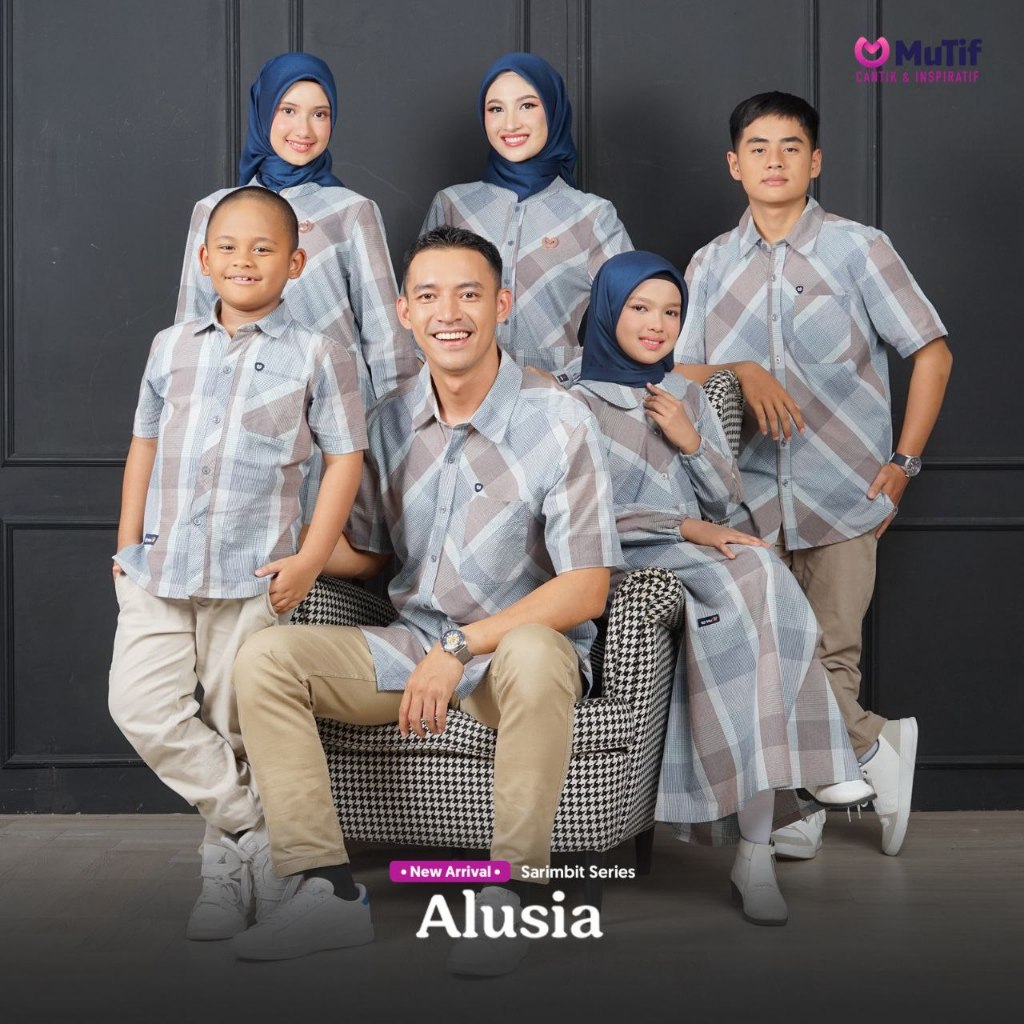 Jual SARIMBIT MUTIF TERBARU 2025 - ALUSIA ALI KHAKY BLUE - BAJU ...