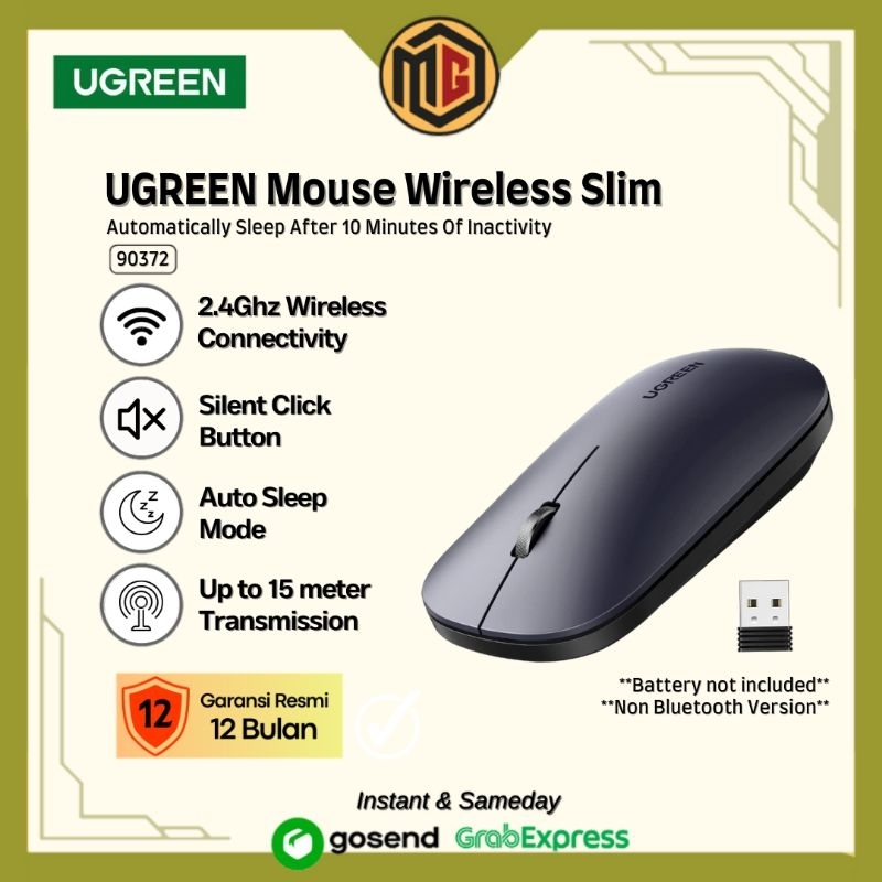 Jual UGREEN Wireless Mouse 4000DPI Silent Mouse USB Receiver 2.4Ghz ...