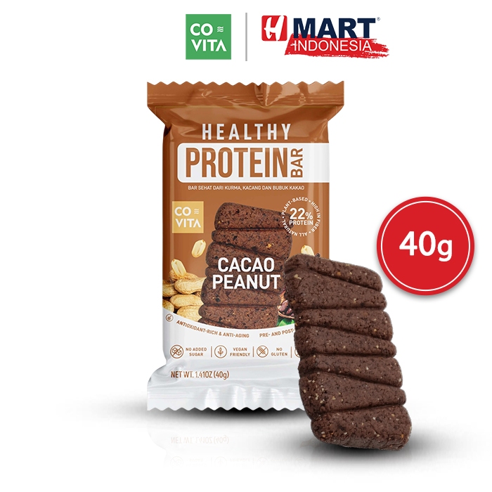 Jual COVITA Healthy Protein Bar Cacao Peanut - Camilan Sehat 40g ...