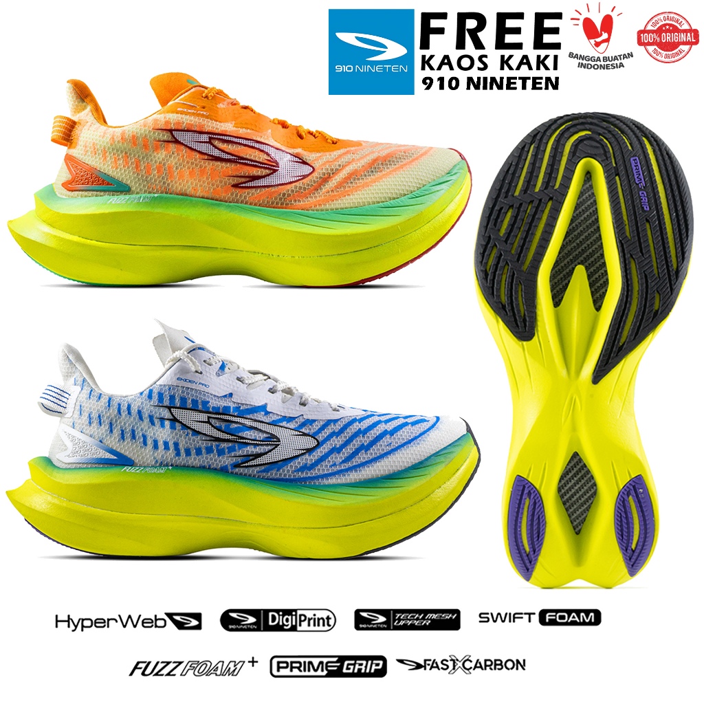 Jual Sepatu Running Lari Ringan 910 Nineten Geist Ekiden Pro Fiber ...