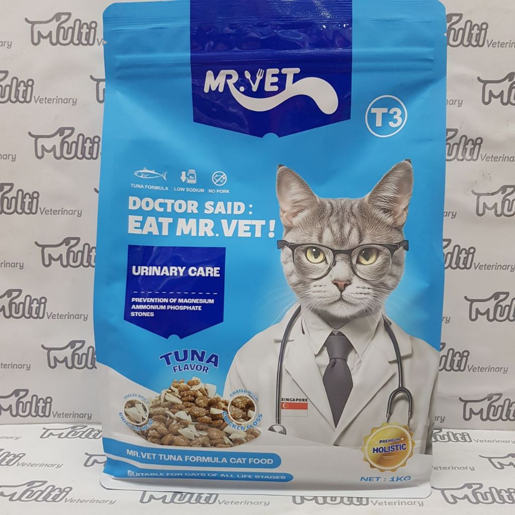 Jual Mr. Vet T3 URINARY CARE 1kg Topping Tuna Makanan Kucing Kering ...