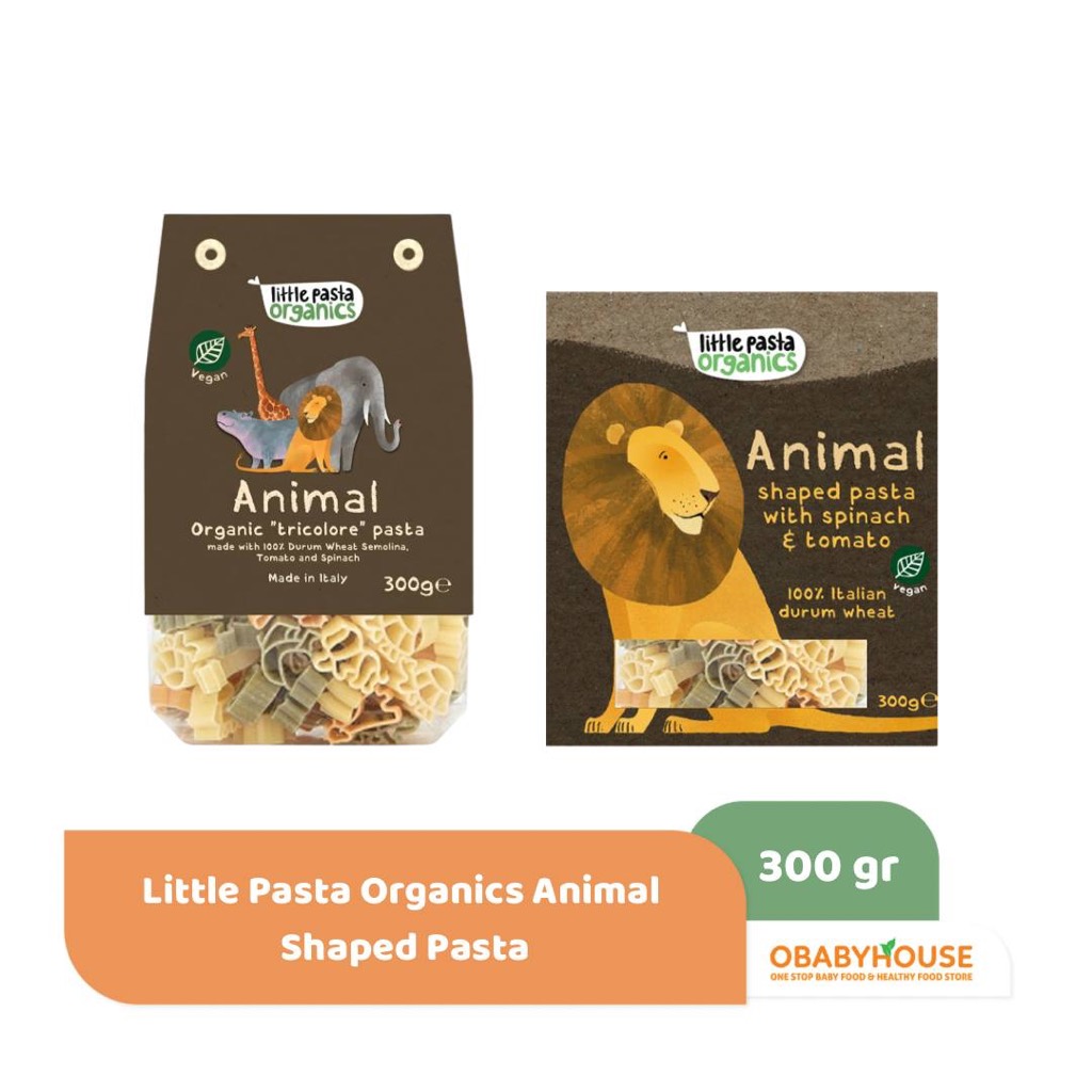 Jual Little Pasta Organics Animal Shaped Pasta 300 gr | Shopee Indonesia