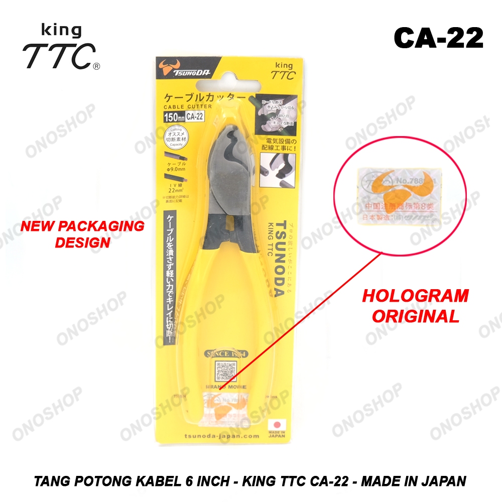 Jual Tang Potong Kabel 6 Inch - King TTC - CA-22 - Made In Japan | Shopee Indonesia