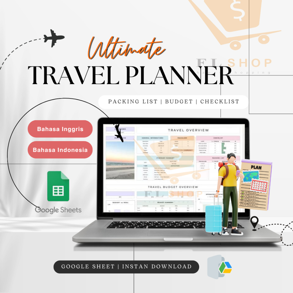Jual Travel Planner Digital | Planner Liburan Digital & Budget Tracker ...