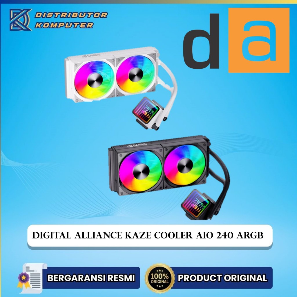 Jual DIGITAL ALLIANCE KAZE WATER COOLING AIO 240 ARGB - LCD DIGITAL DISPLAY | Shopee Indonesia