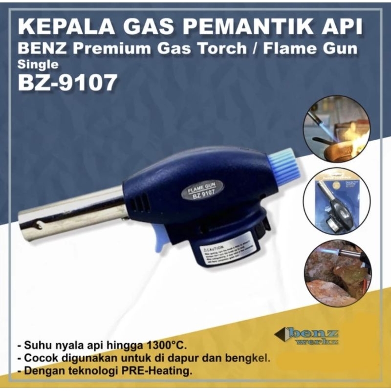 Jual BENZ BZ-9107 Alat Pemantik Api Las Bakar Mini Flame Gun Gas Torch ...