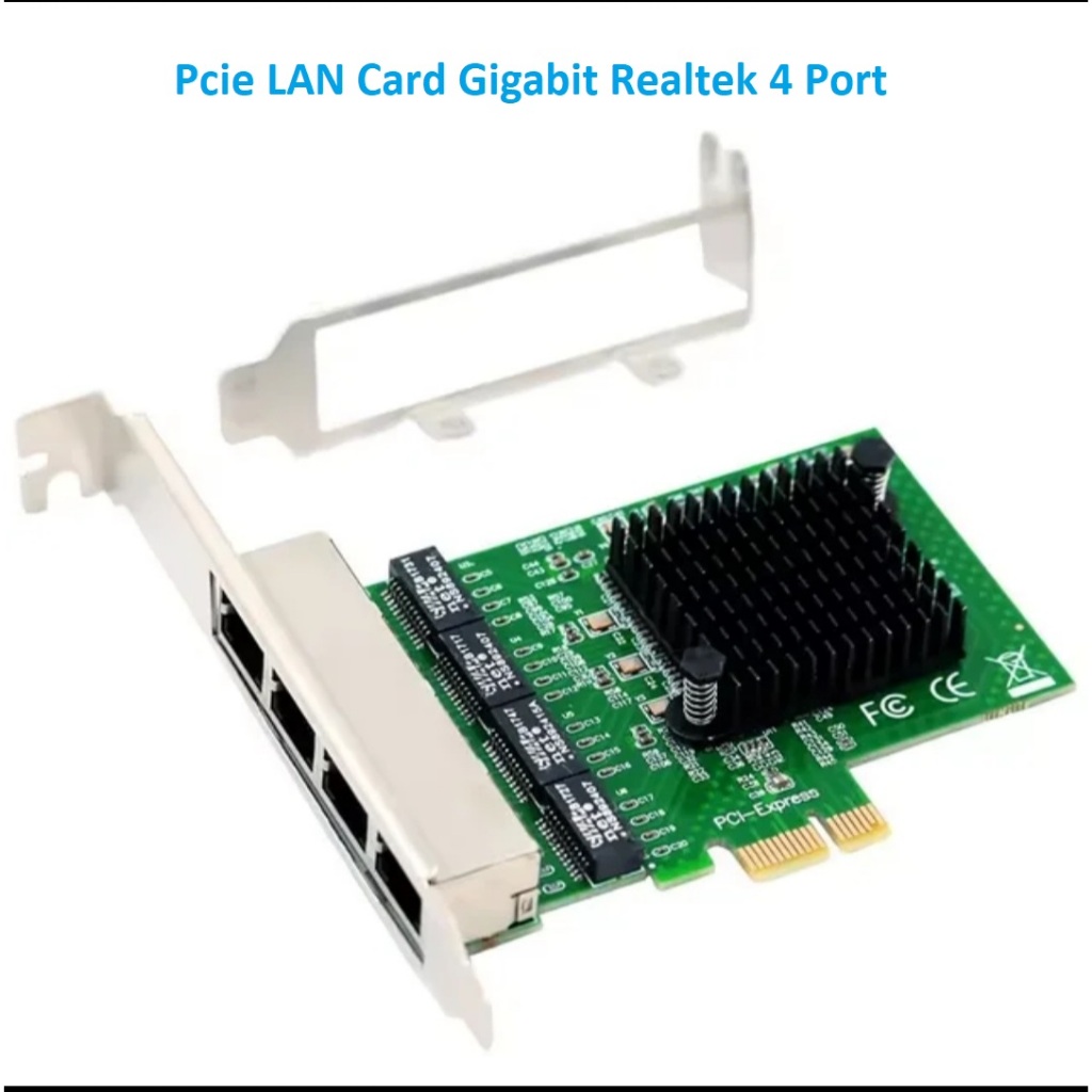 Jual LAN Card 4 Port PCIE Realtek Gigabit Lan Ethernet Quad Port High ...