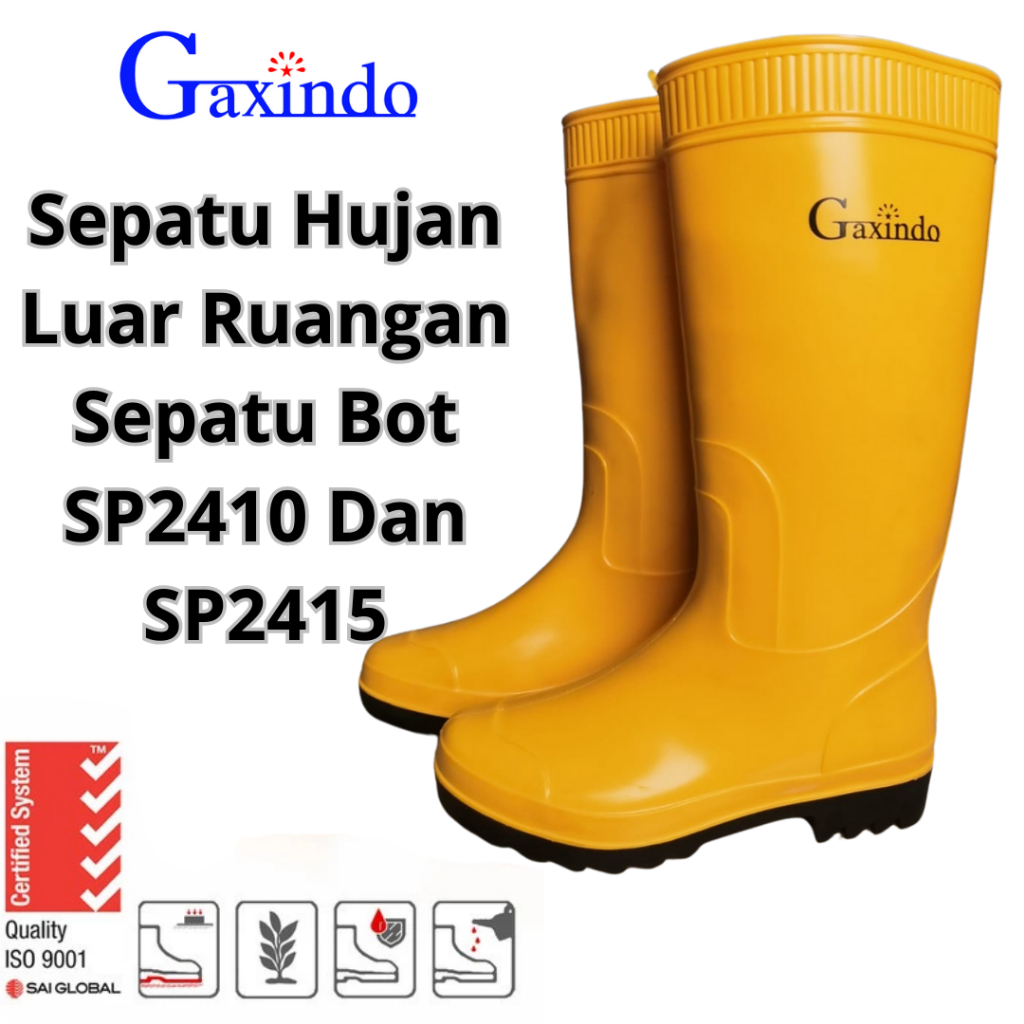 Jual Gaxindo Sepatu Boots SP2410 dan SP2415 -Sepatu Boot Proyek Karet ...