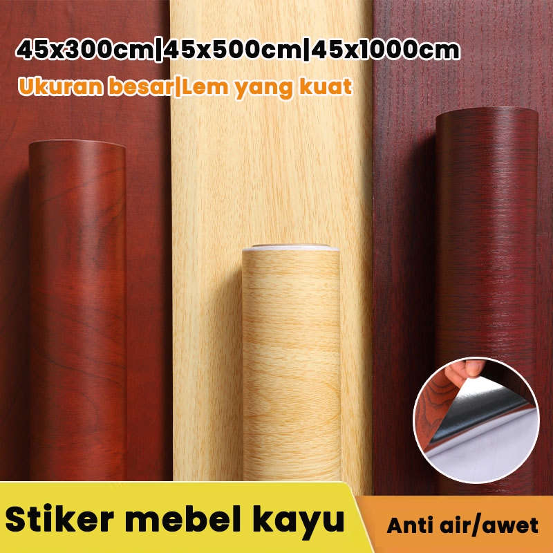 Jual 【COD】wallpaper motif kayu stiker motif kayu furniture stiker ...
