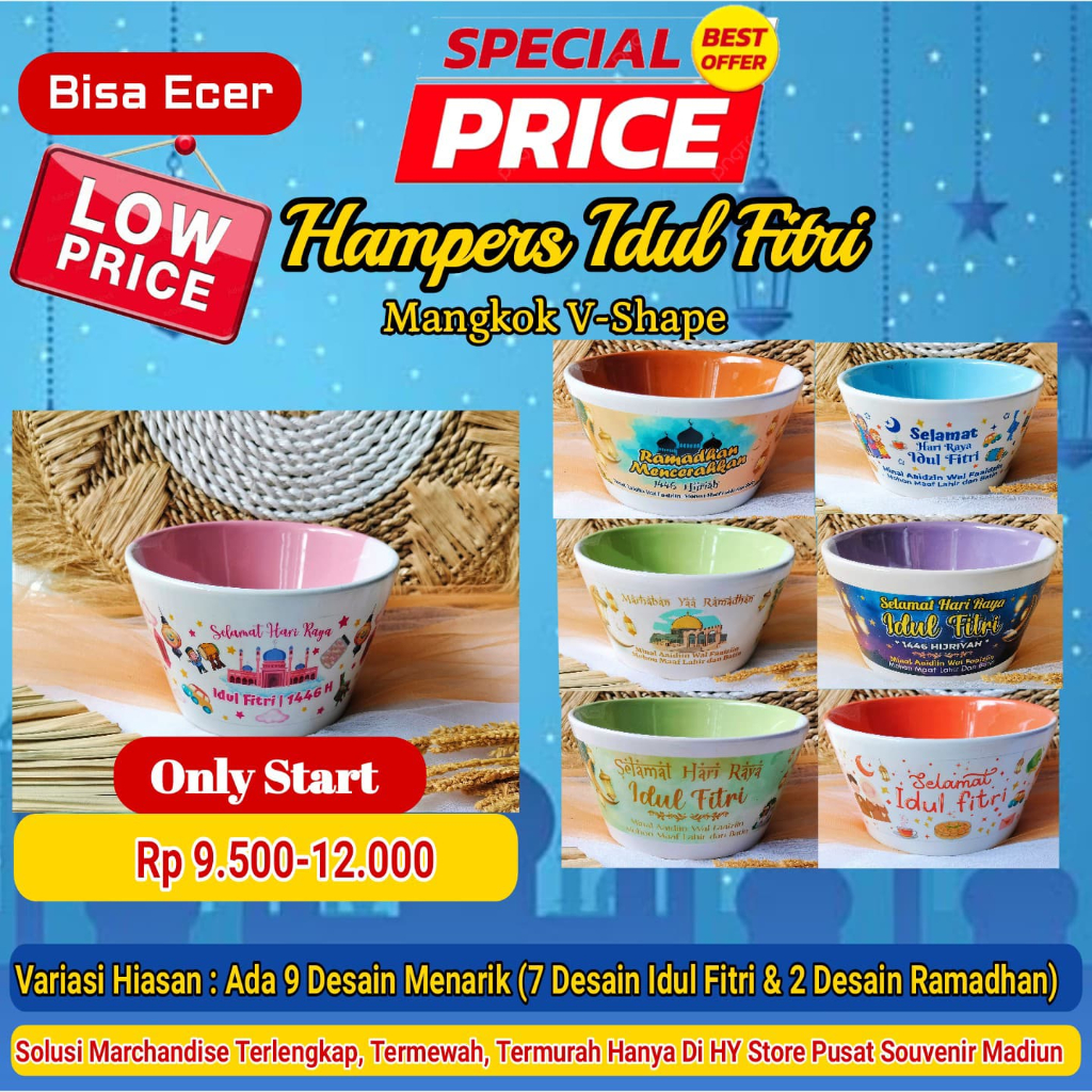 Jual HAMPERS MANGKOK V-SHAPE LEBARAN IDUL FITRI (ECER) | Shopee Indonesia