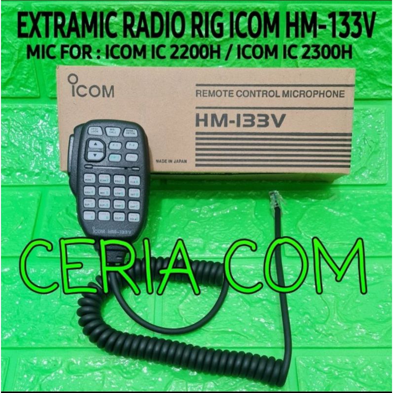 Jual EXTRAMIC RADIO RIG ICOM IC-2200 IC-2300 HM133V HAND MIC HM 133V ...