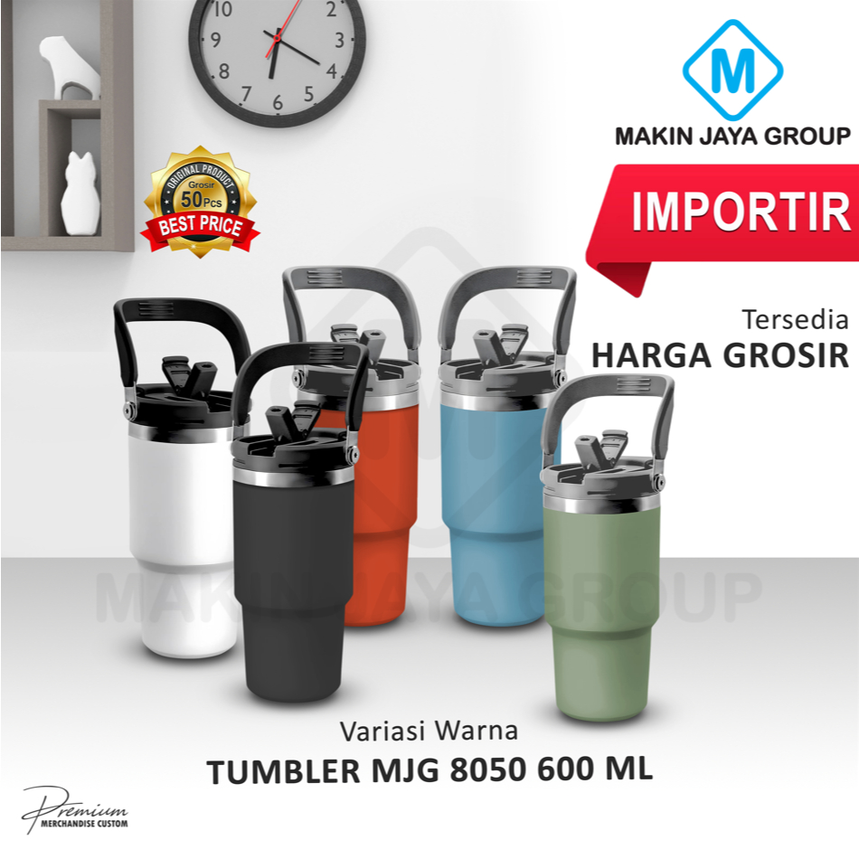 Jual MJG GROSIR Vacuum Flask Stainless Tumbler Mug MJG8050 600ML - Coffee Cup Sport Thermos Mug ...