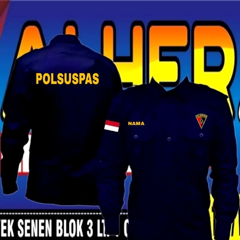 Jual kemeja POLSUSPAS logo terbaru baju POLSUSPAS seragam POLSUSPAS Pdh ...