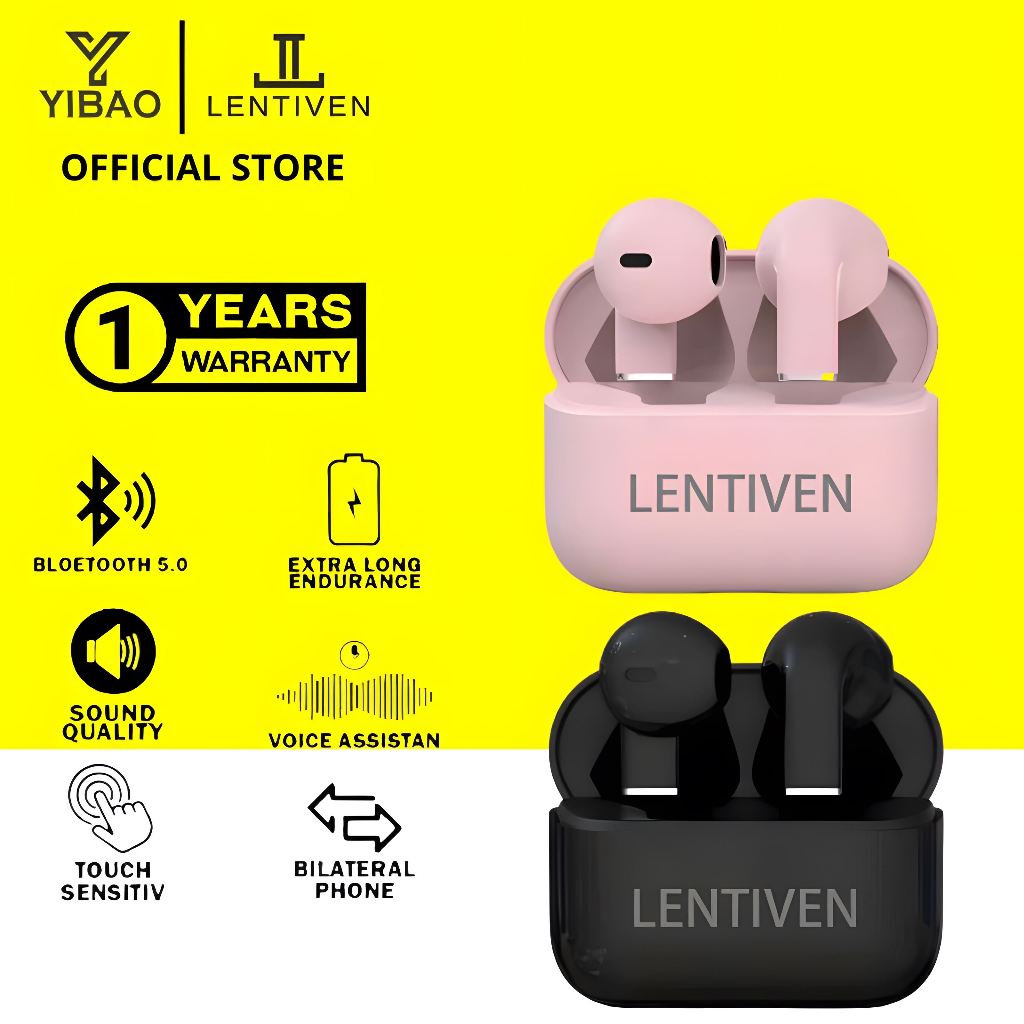 Jual YIBAO LENTIVEN TWS Bluetooth Wireless Earphone Airbuds Headset ...