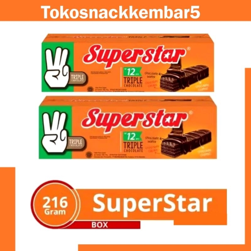 Jual Mayora Superstar Wafer Choco || Superstar Box triple Choco ...