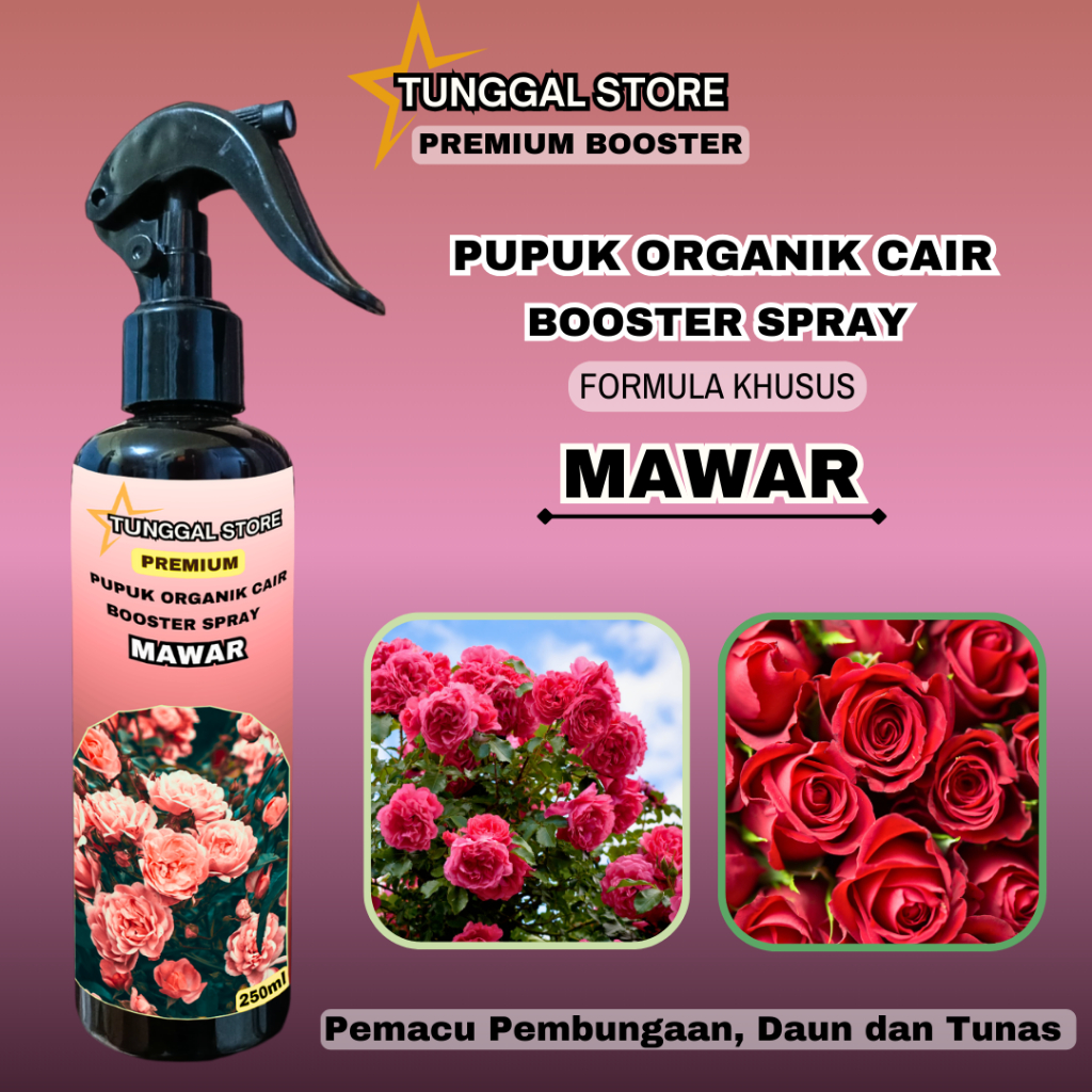 Jual Pupuk Organik Cair Spray Tanaman Hias Bunga Mawar Pemacu ...