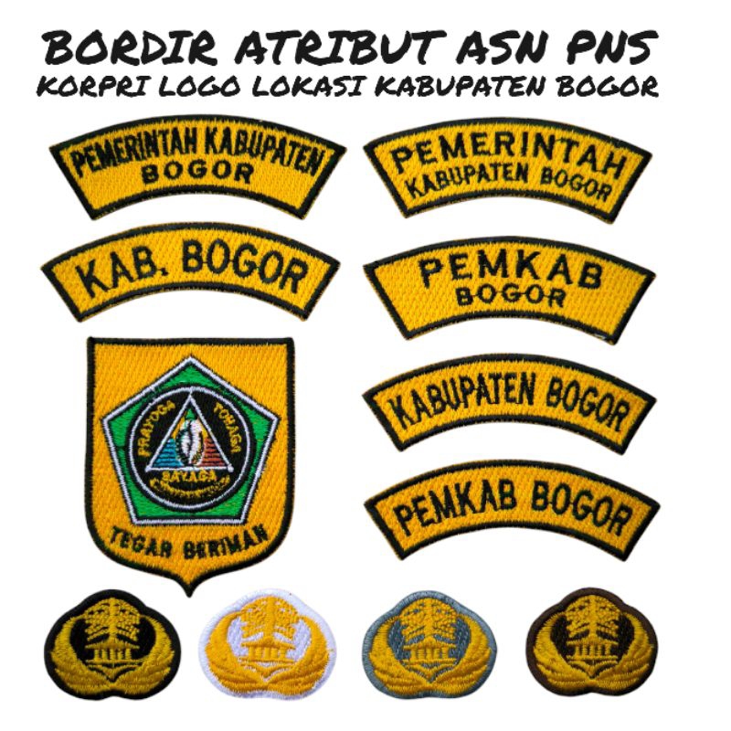 Jual BORDIR ATRIBUT INSTANSI PERLENGKAPAN SERAGAM ASN/PNS KORPRI LOGO ...