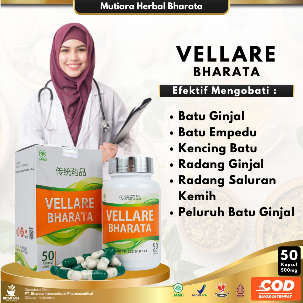 Jual Obat Herbal Vellare Bharata -Obat Batu Ginjal,Empedu dan Saluran Kemih | Shopee Indonesia
