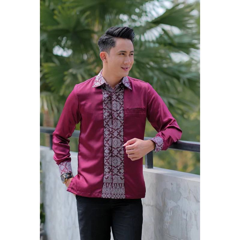 Jual Kemeja Mix Songket Laksmi | Shopee Indonesia