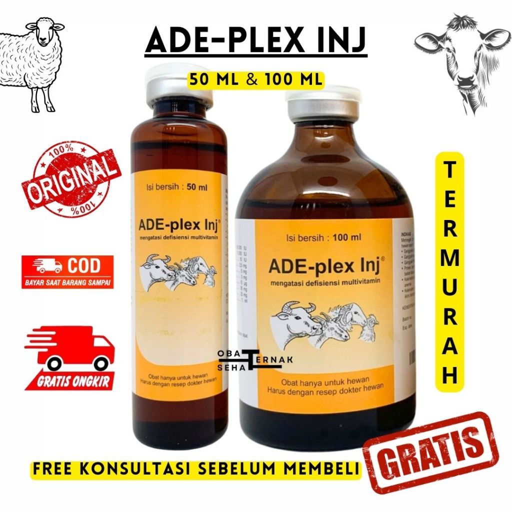 Jual ADE PLEX INJ 50 ML & ADE PLEX INJ 100 ML - Multivitamin Hewan ...
