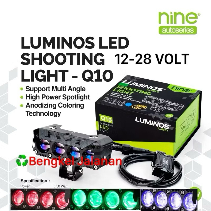 Jual NEW SHOOTING LIGHT LAMPU TEMBAK LASER LUMINOSLED Q10 4MATA DEVIL ...